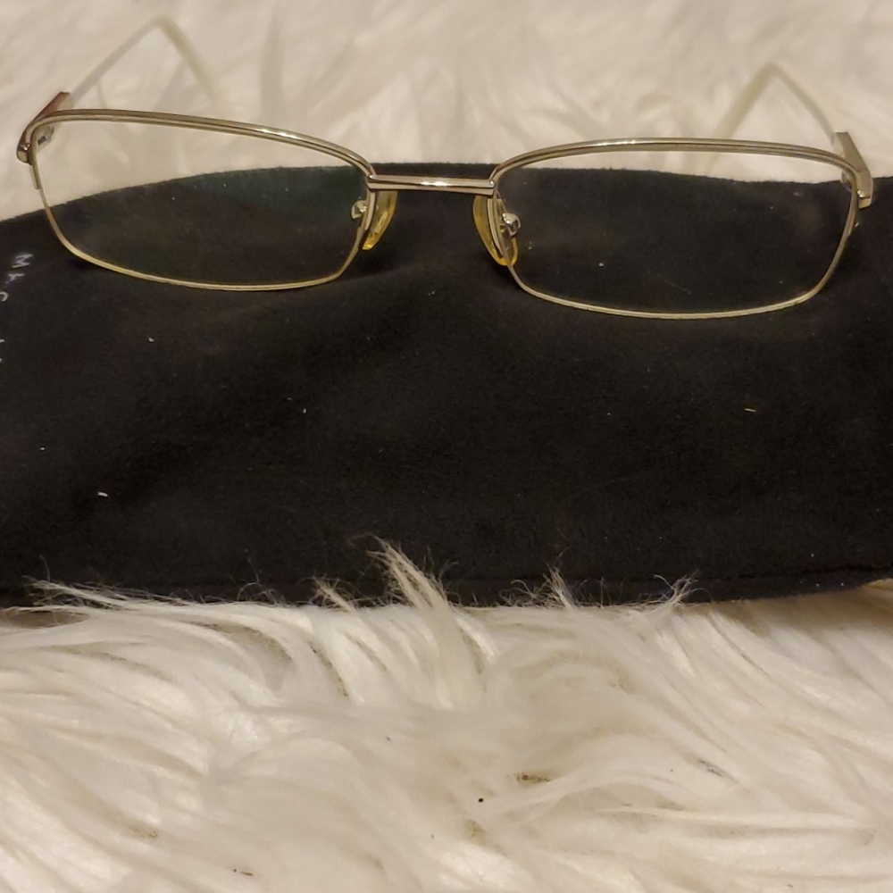 Marc Jacobs Eyeglass Frames Glasses Metal White - Gem